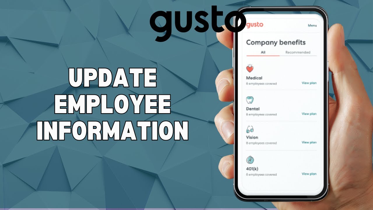 HOW TO UPDATE EMPLOYEE INFORMATION IN GUSTO - YouTube