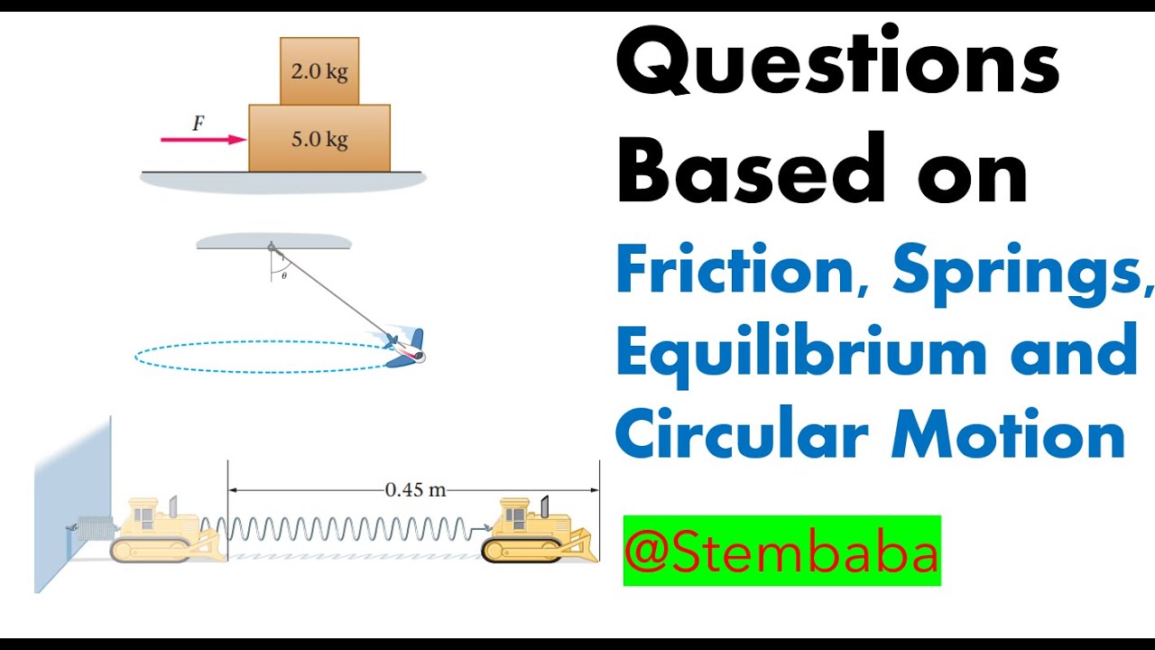 Question based on Friction, Circular Motion, Translational Equilibrium ...