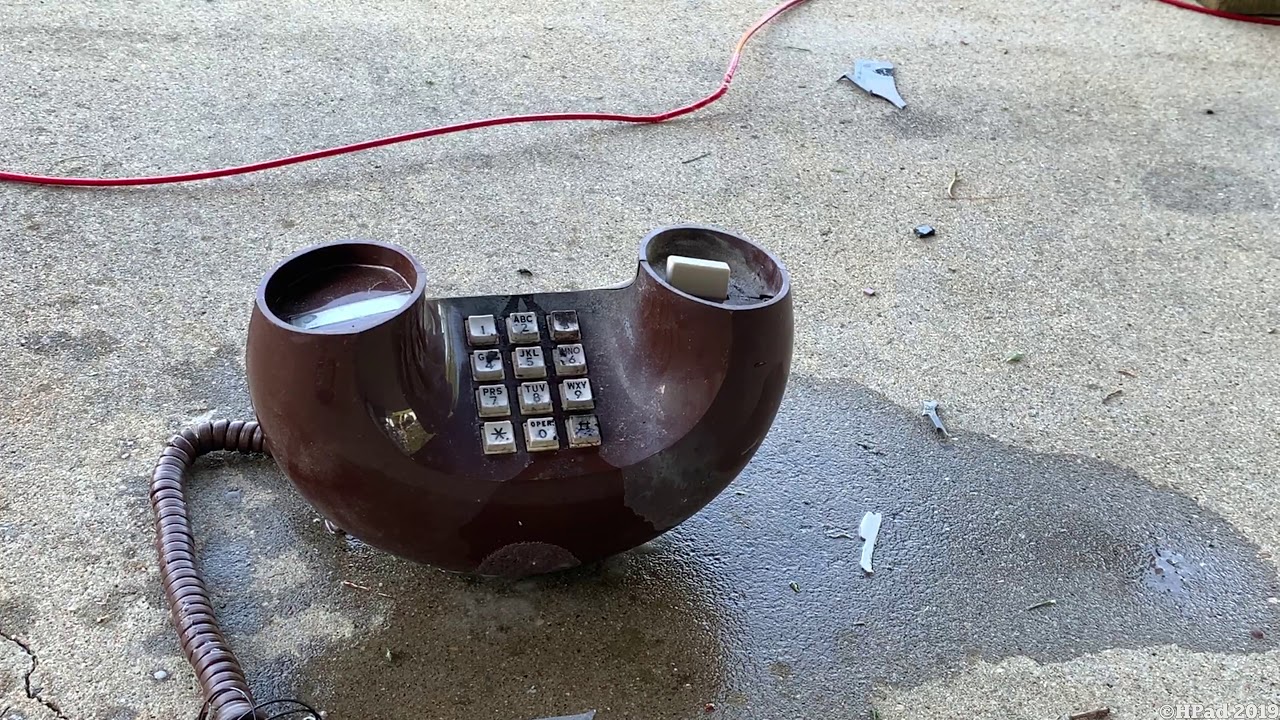 Vintage Brown Phone Destruction - YouTube