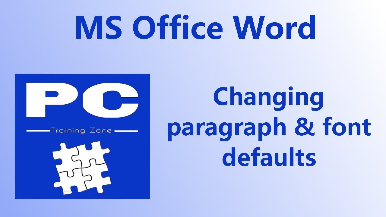 How to change paragraph and font defaults in word document - YouTube