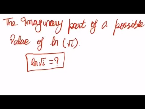 || CSIR NET|| #mathematical physics and #mathematics @complex || log(i ...