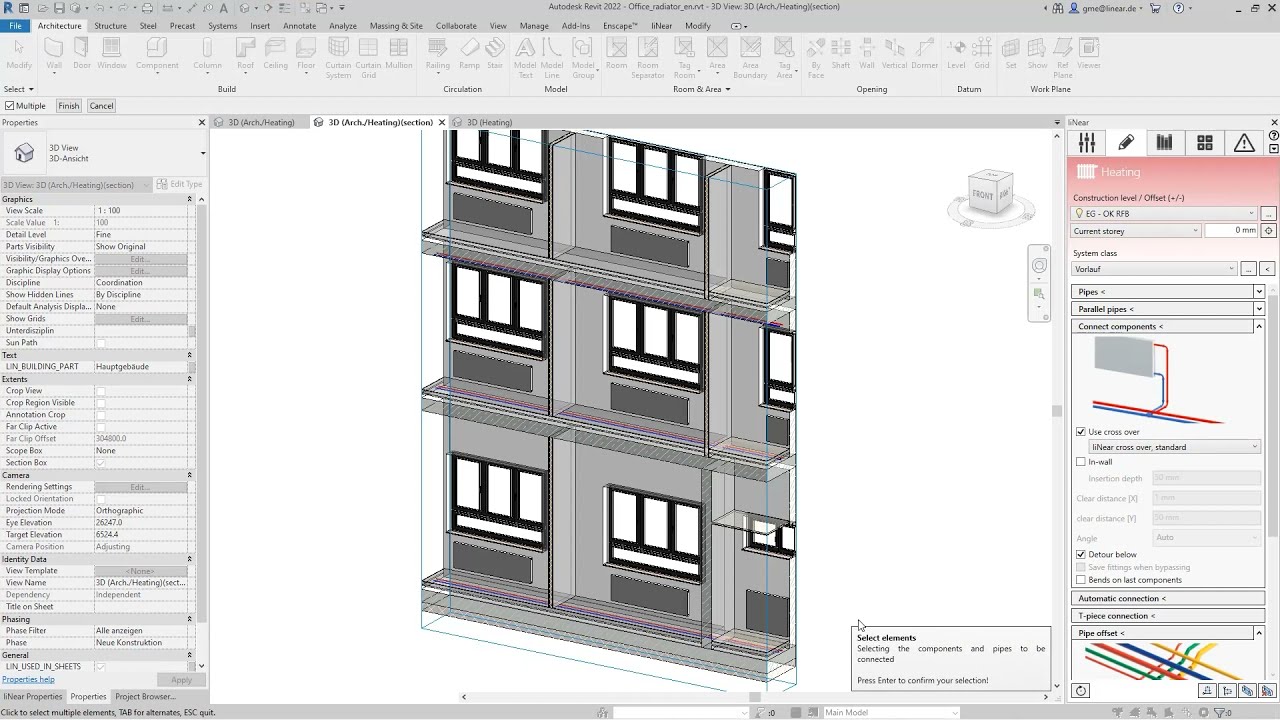 Automatic Radiator Connection in Revit - YouTube