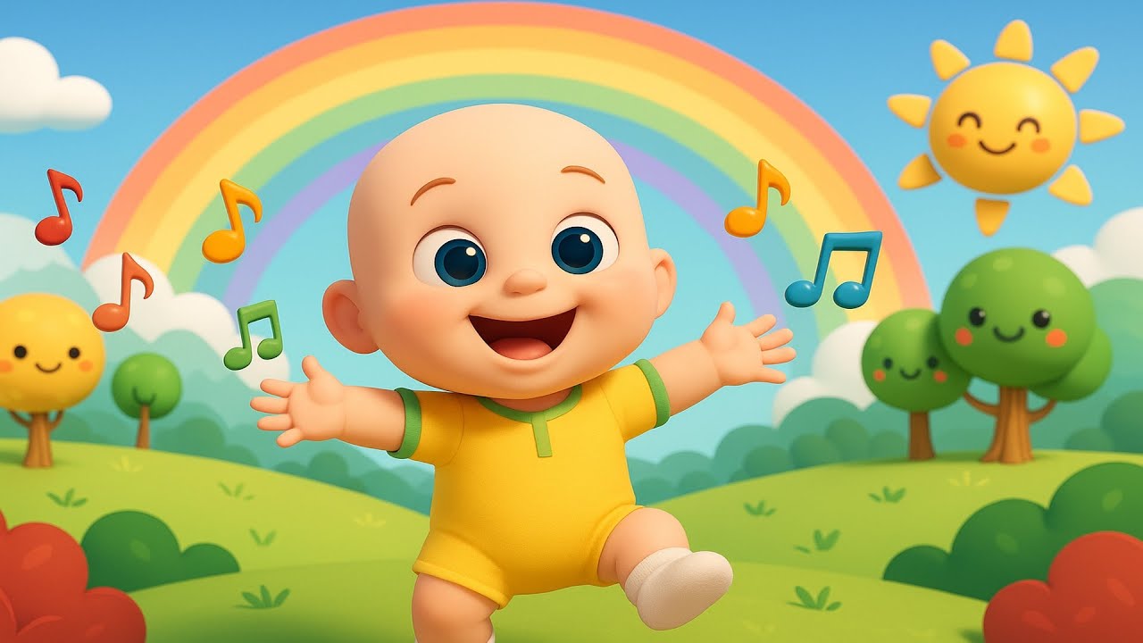 Happy Wiggles | Toddler Action Song (3D) Nursery Rhyme for Kids - YouTube