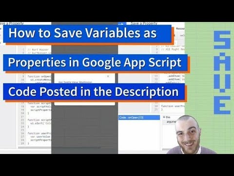 How to Save Script and User Properties in Google Apps Script - YouTube