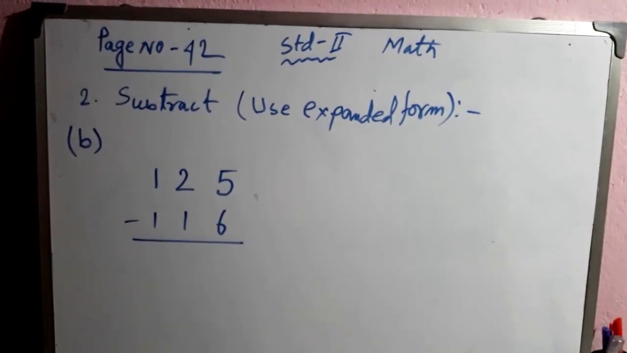 Std-II Math || subtraction(expanded form) || বিয়োগ || subtraction with ...