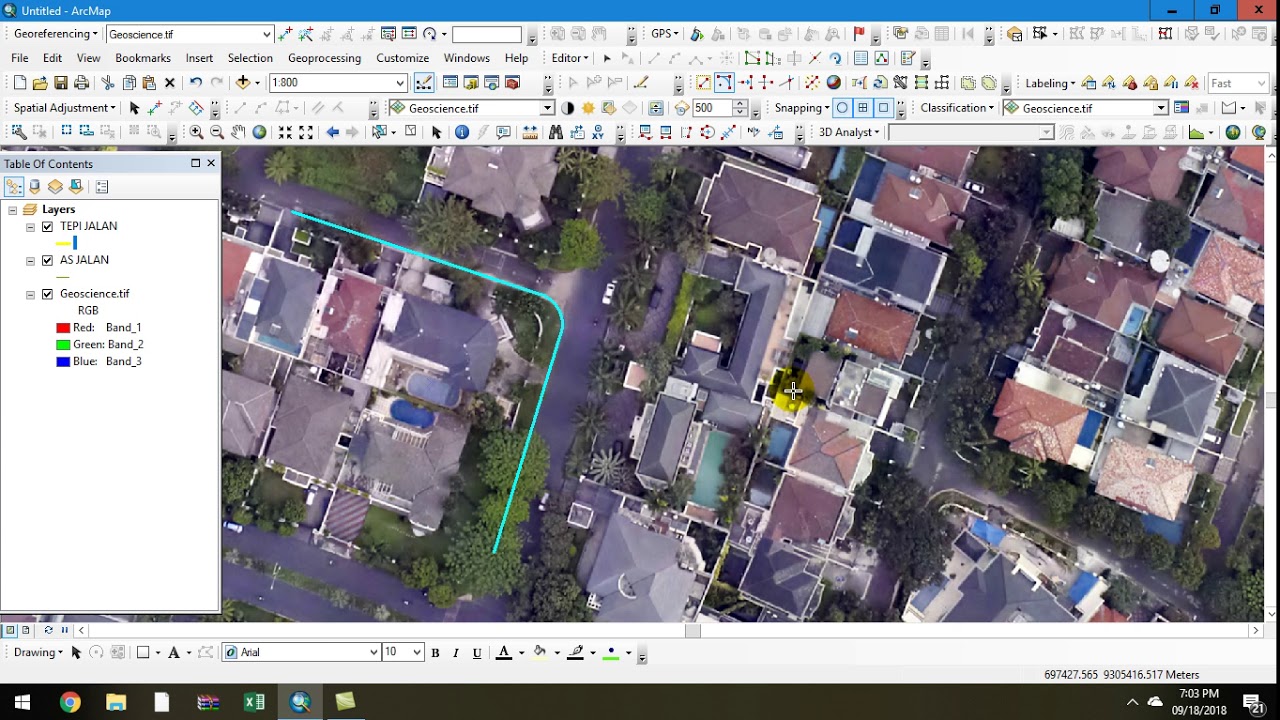 Tutorial ArcGIS: Cara menggunakan Fillet Tool - YouTube