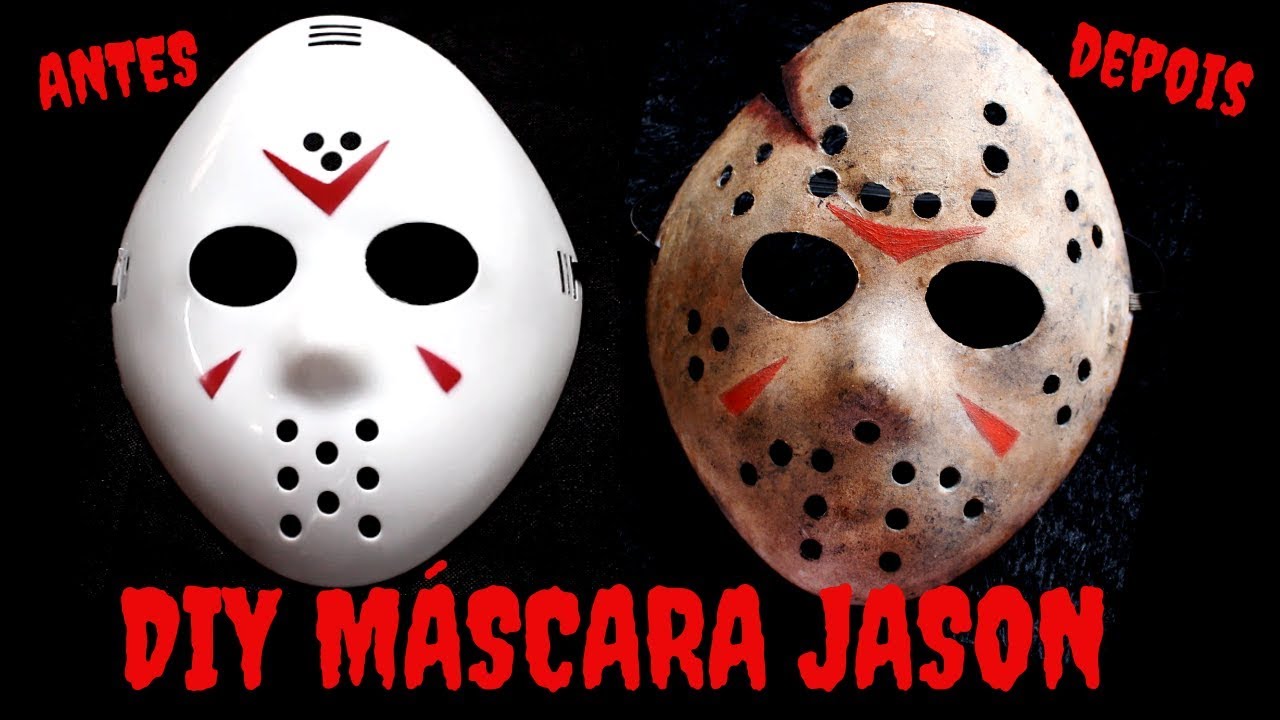 DIY JASON MASK FRIDAY THE 13TH HALLOWEEN | Customizando a Máscara do ...