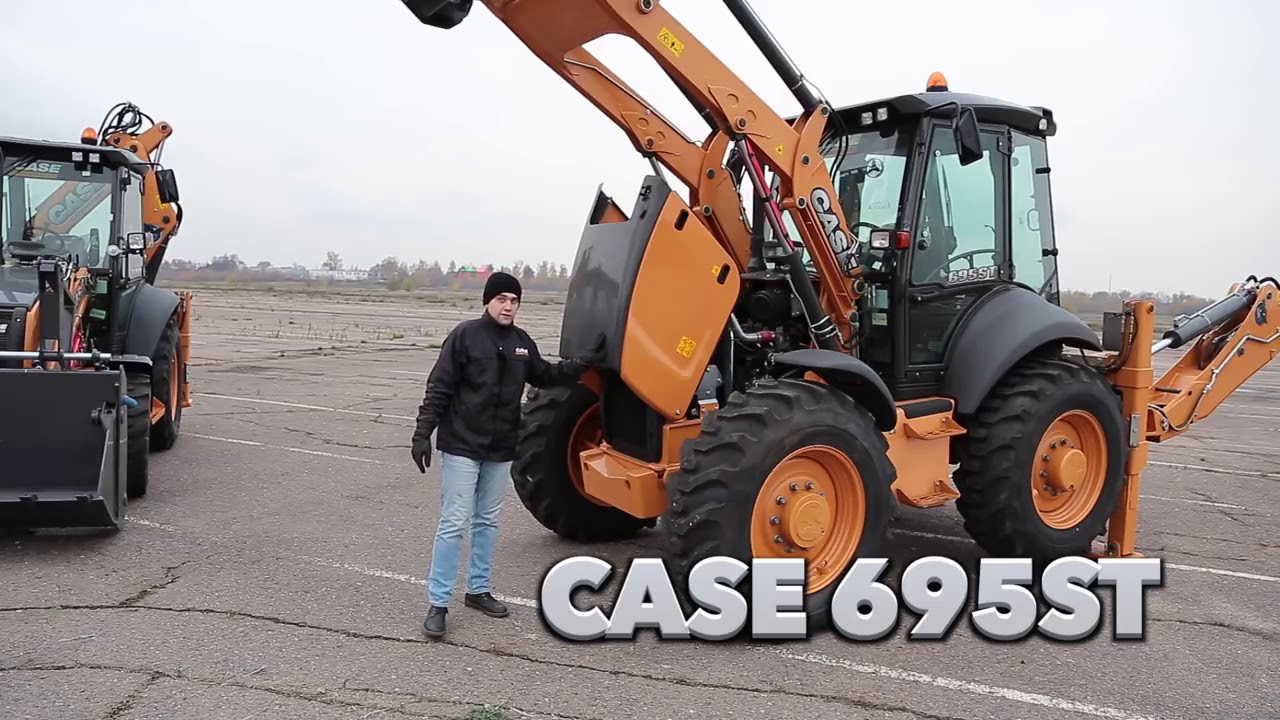 Обзор экскаваторов погрузчиков CASE 580T и 695ST - YouTube