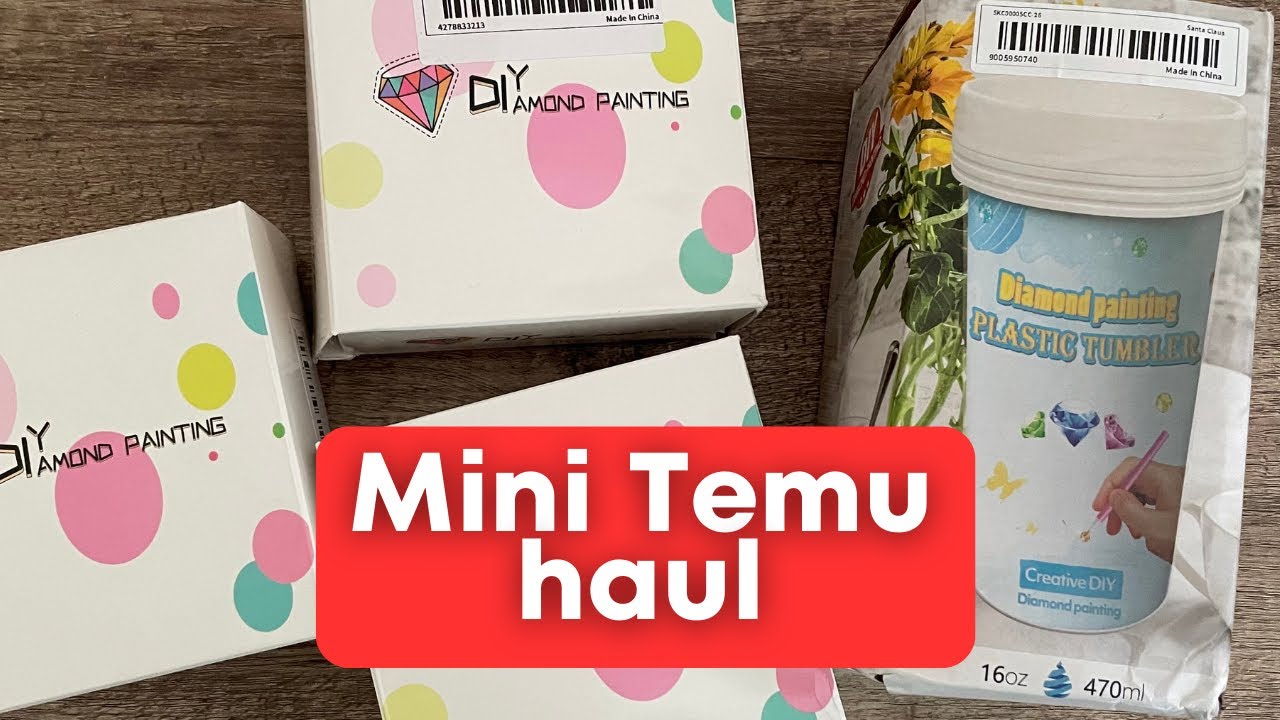 Mini temu haul - Diamond painting tumbler and coasters (easy Christmas ...