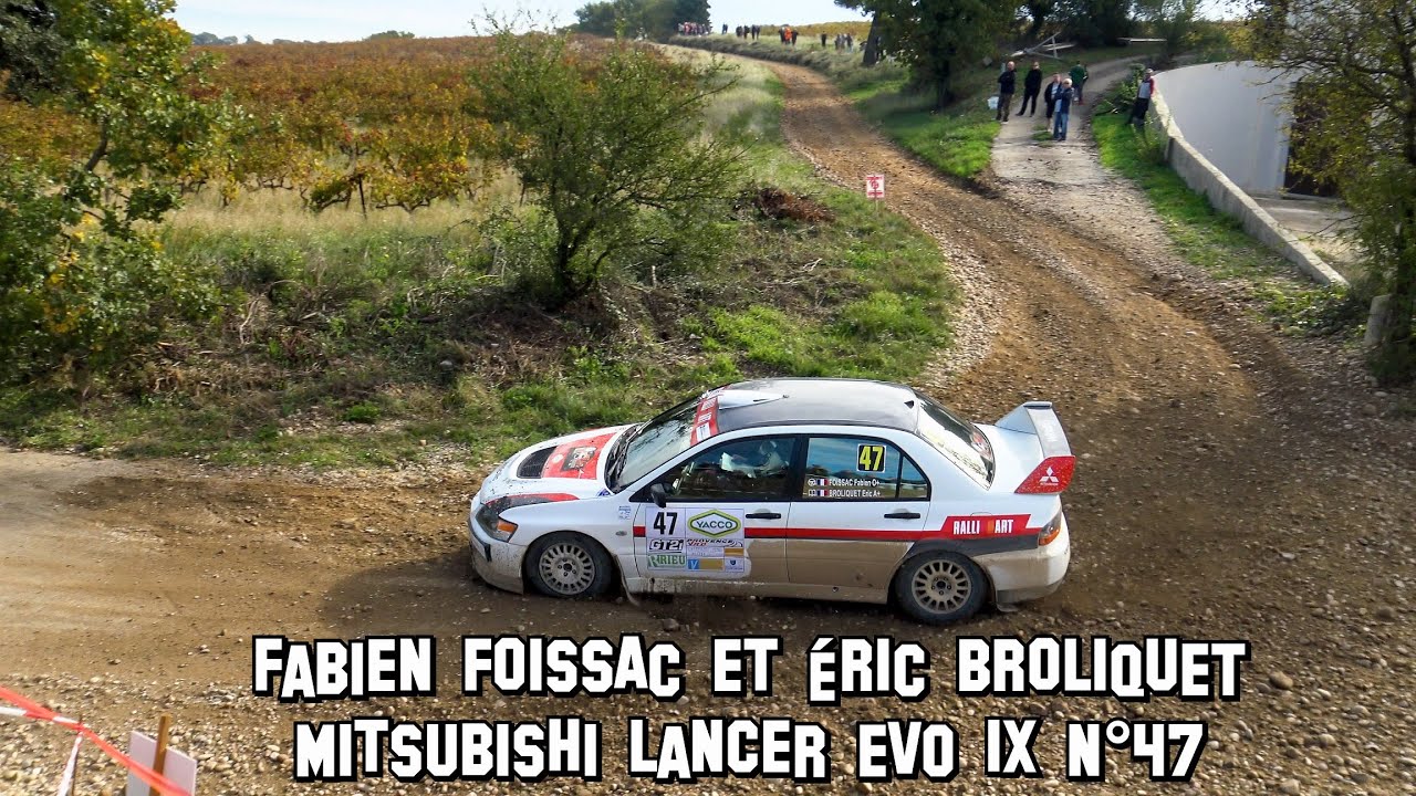 Rallye Terre de Vaucluse 2022 - Mitsubishi Lancer Evo IX N°47 - Fabien FOISSAC et Éric BROLIQUET ...