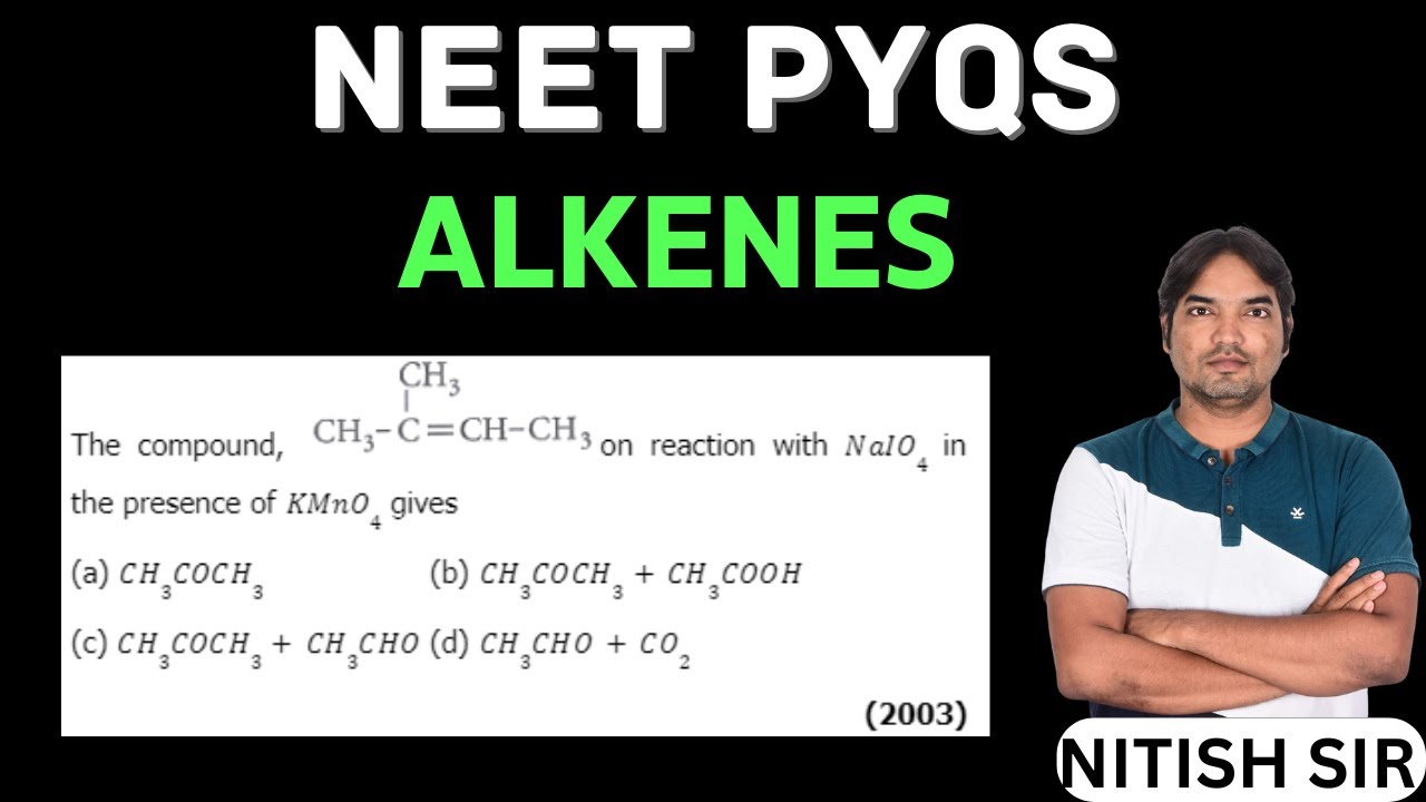 The compound, on reaction with NaIO4 in the presence of KMnO4 gives ...