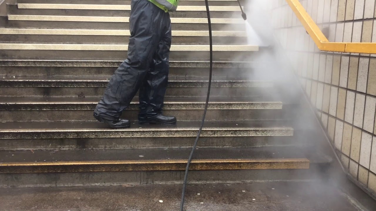 Pressure washing Steps With a Rotary Turbo Nozzle - YouTube