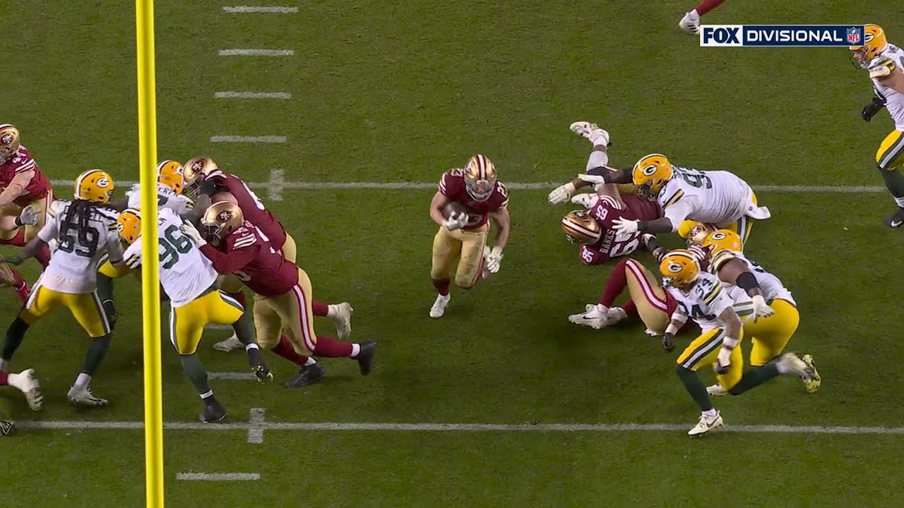 CMC Touchdown to give the 49ers the Lead - YouTube