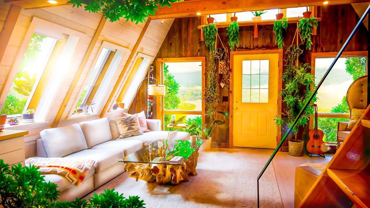 Cozy Jungle Loft 🦜 Binaural ASMR Rainstick Sounds & Nature Ambience 🌴 🎧 ...