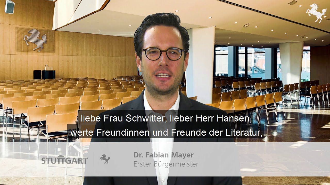 Cotta-Preis 2020: Grußwort von Dr. Fabian Mayer, Erster Bürgermeister ...