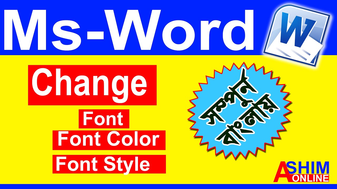 Ms Word Change Font Font Colour Font Style Font Size YouTube ms-word-change-font-font-colour-font-style-font-size-youtube