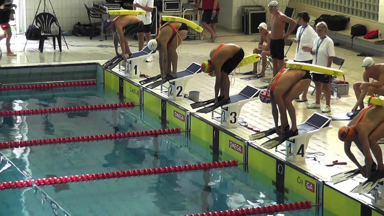 100m Manikin Tow - European Junior Championships 2010 - YouTube