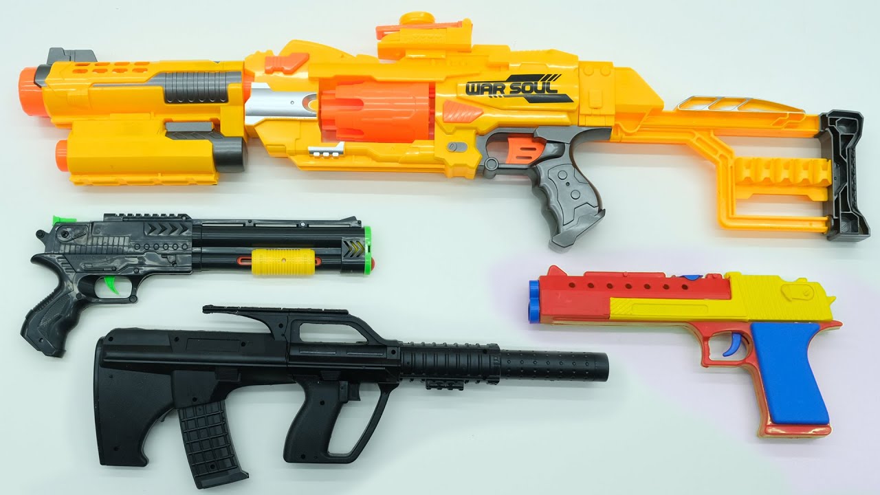 Collecting Colorful Sniper Toy Guns Video - YouTube