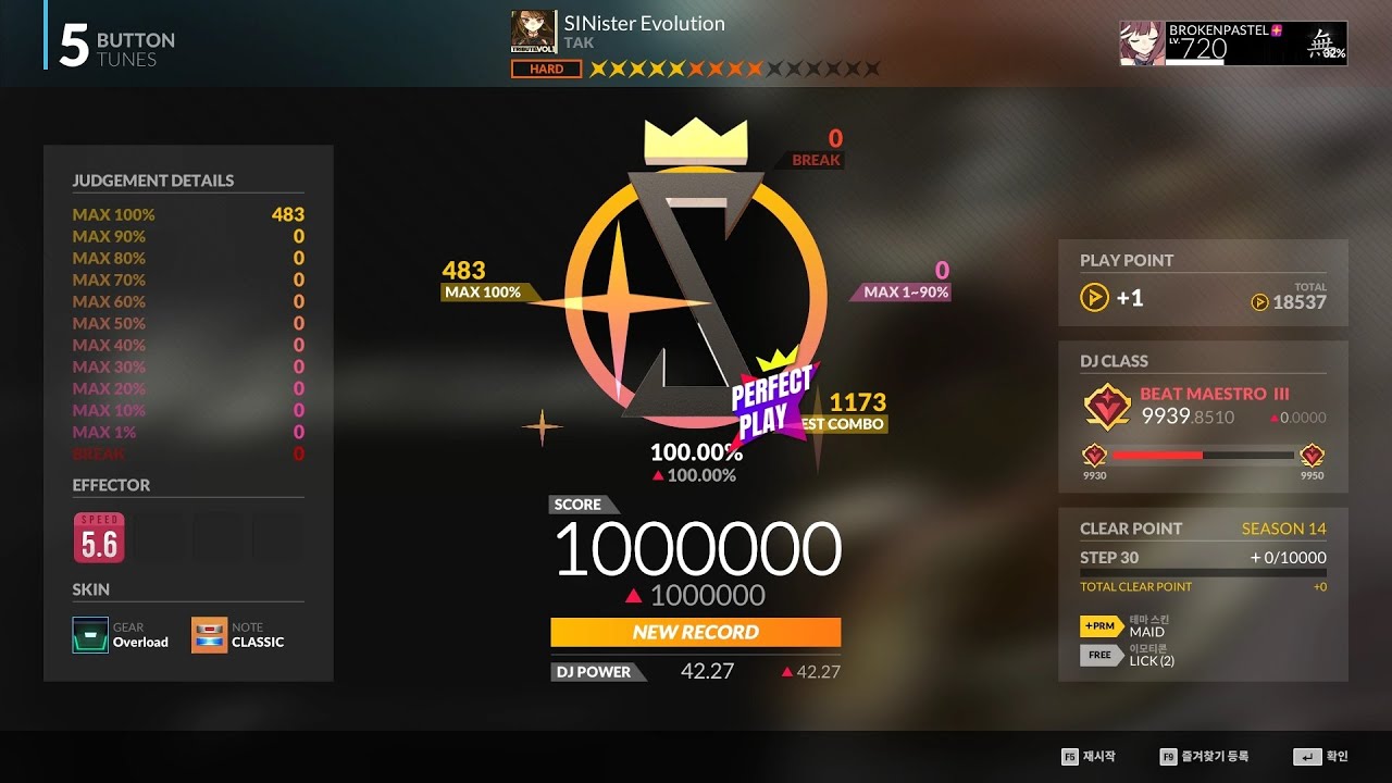[DJMAX RESPECT V] SINister Evolution 5B HD 9 - YouTube