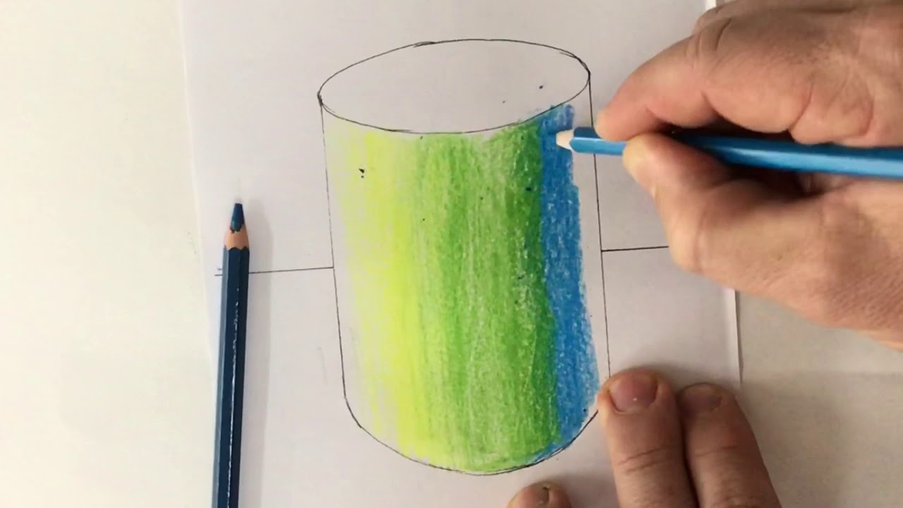 Colour shading a cylinder - YouTube