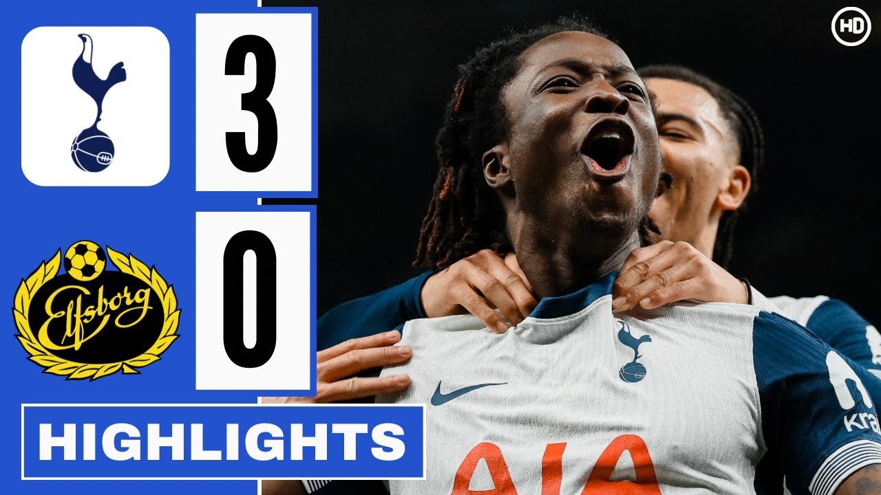 Tottenham vs Elfsborg (3-0) Extended Highlights & All Goals | Europa ...