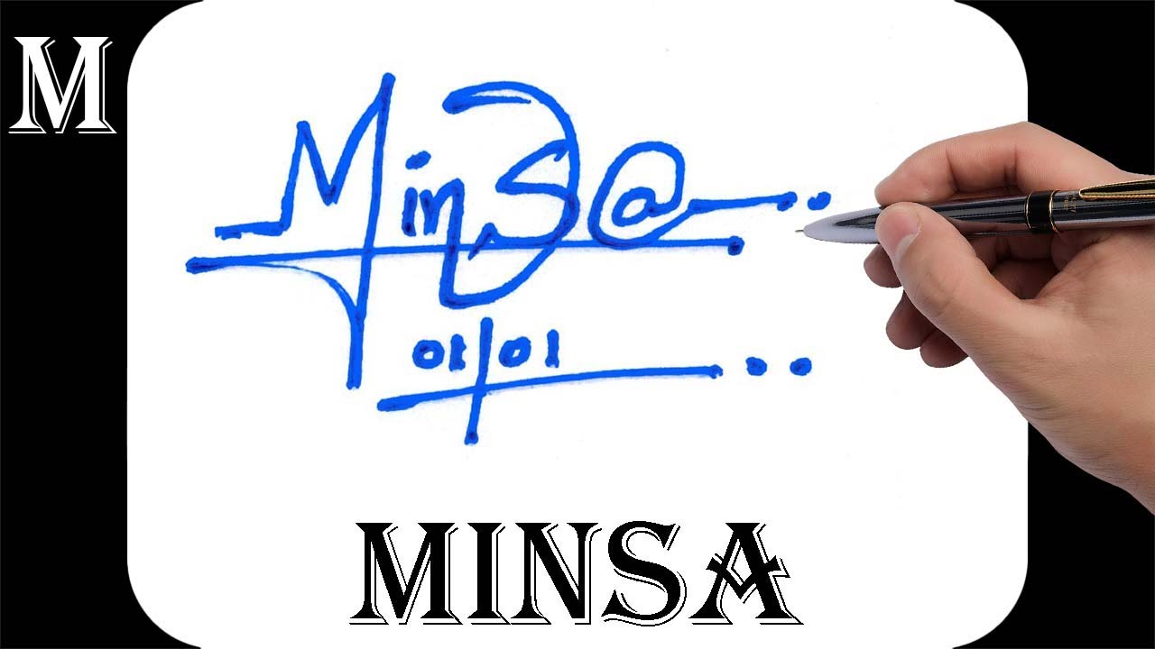 Minsa name signature design - M signature style - How to signature your ...