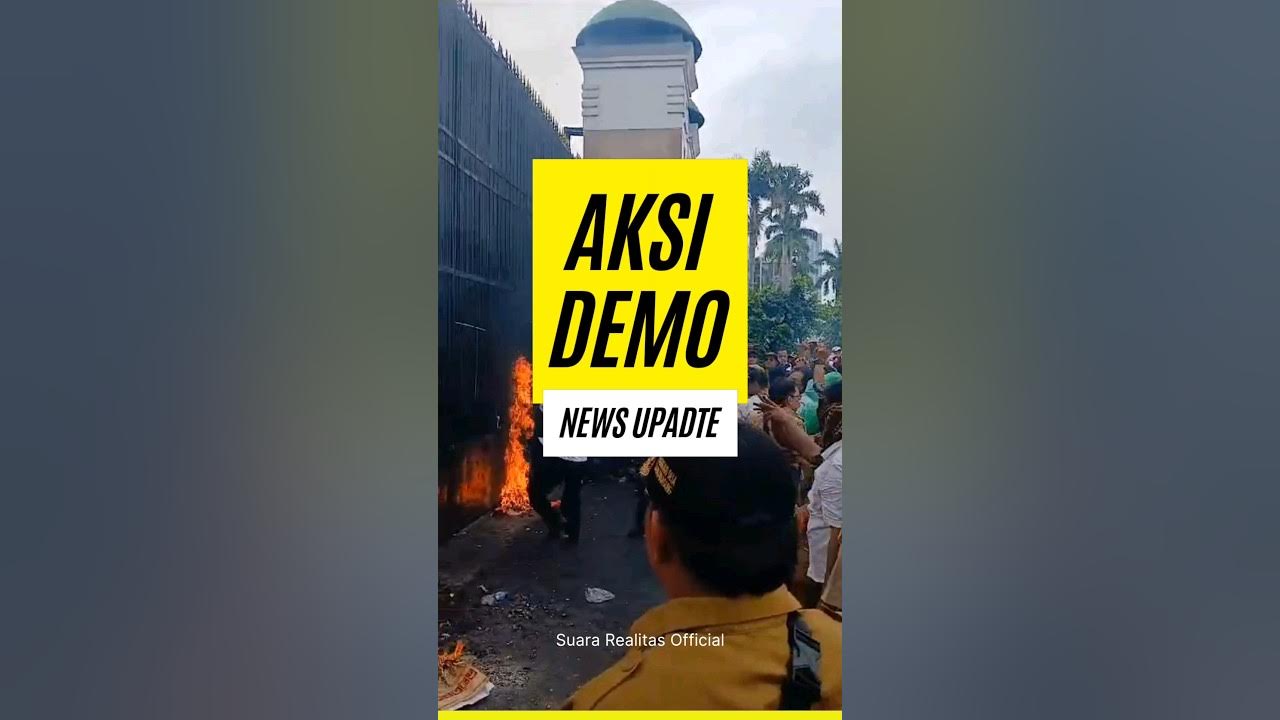 Aksi Demo Apdesi Rusuh, Massa Bakar Pagar hingga Jebol Tembok Gedung DPR #news #aksidemo #apdesi ...