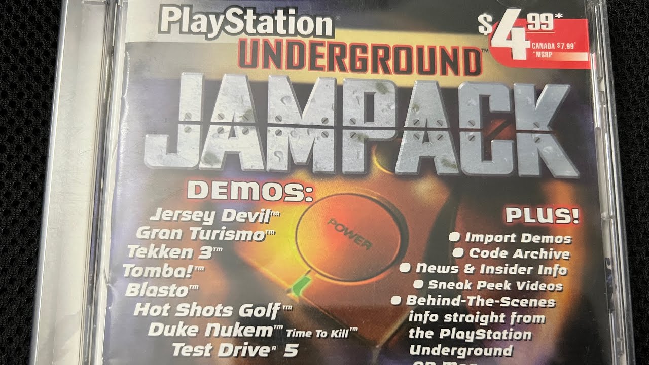 PlayStation Underground Jampack (1998) demo disk - YouTube