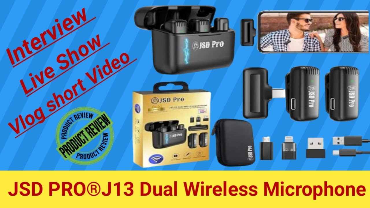 JSD-J13- Gold Series Dual Wireless Microphone.Compatible with All ...