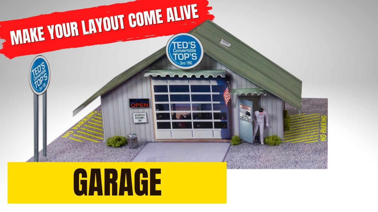 1/43 Scale Photo Real Steel Garage Diorama Model Building Tutorial ...