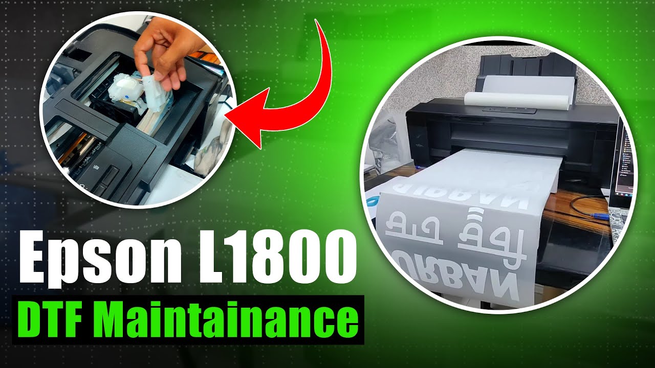 Epson l1800 dtf maintenance | Epson L1800 DTF Printer - YouTube