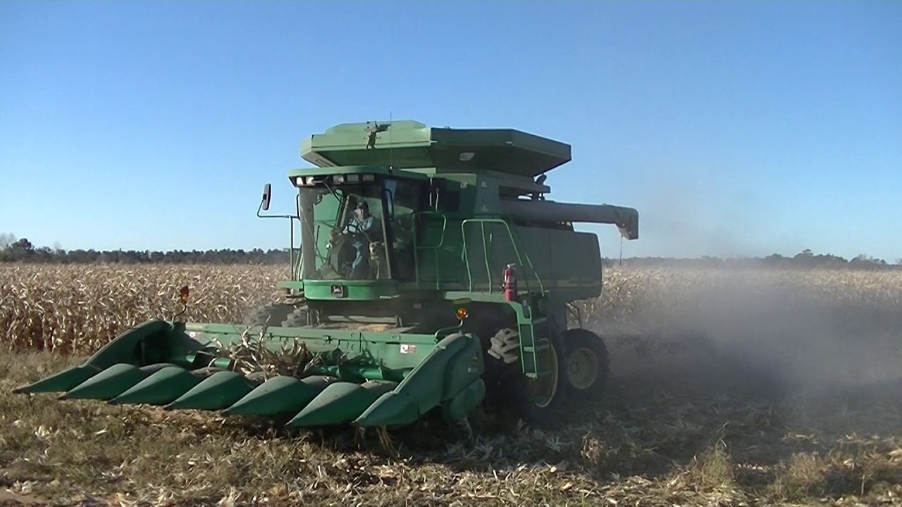JOHN DEERE 9650 SHELLING CORN. SK FARMS DOUBLE CROP CORN HARVEST PT1 ...