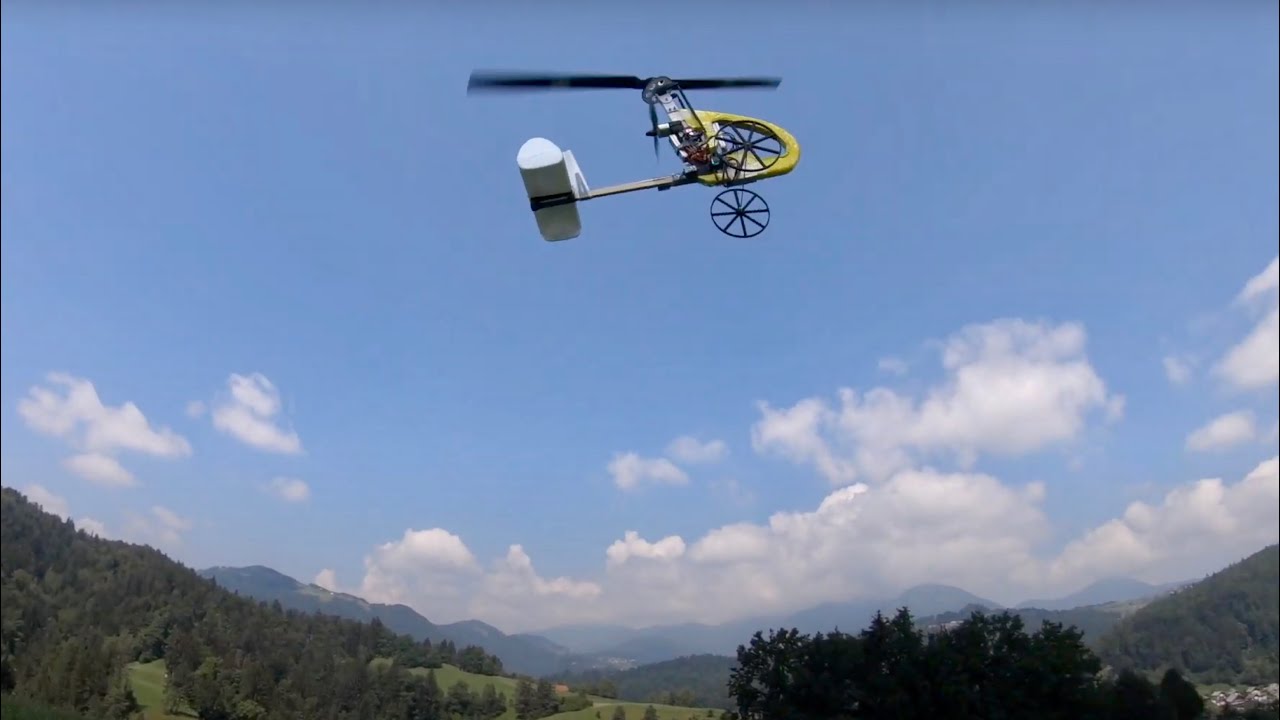 Longer rotor blades - slower flying speed * RC Autogyro * 🇸🇮 - YouTube