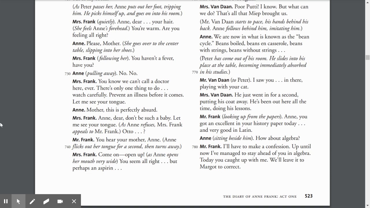 Act 1, Scene 3 - Anne Frank - YouTube