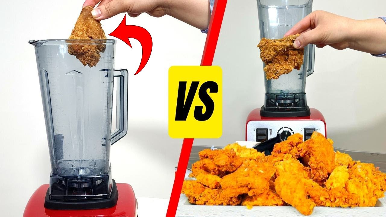 KFC vs Blender! Will it Blend? BLENDING Kentucky Chicken! Experiment ...
