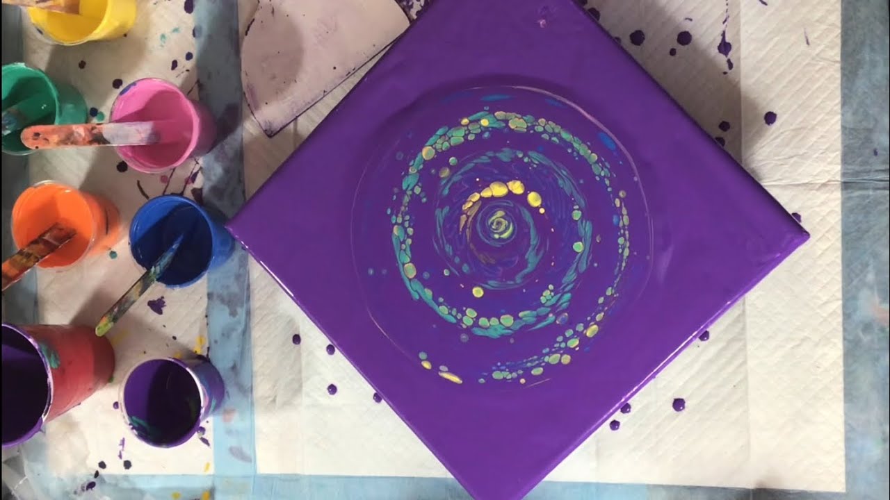 Fluid Art Cloud Pour😍Acrylic Pour Painting - YouTube