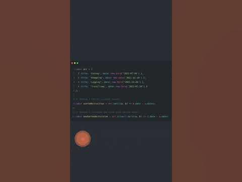 Sort Array by Date - JavaScript #code_snippet #javascript #shorts - YouTube