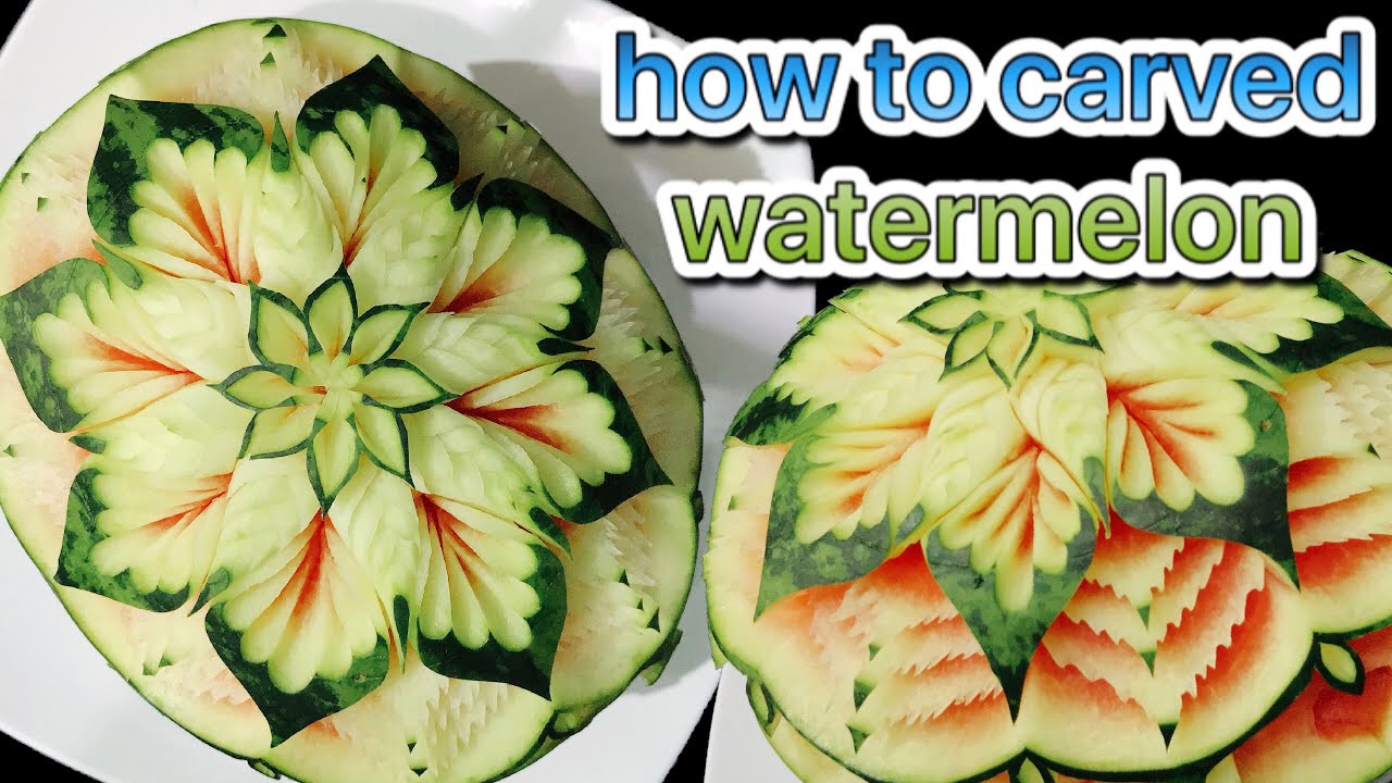 HOW TO CARVED WATERMELON || Fruit carving || by Nhựt Trần Vlogs - YouTube