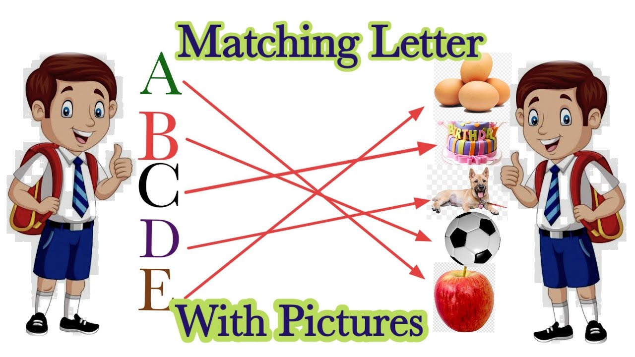 A to Z learn | ABC match with pictures | Alphabet matching | kids ABC ...