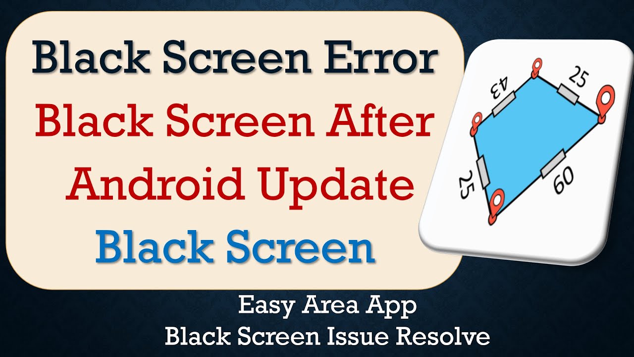 How to Fix Easy Area App Black Screen Error | After Android Update ...