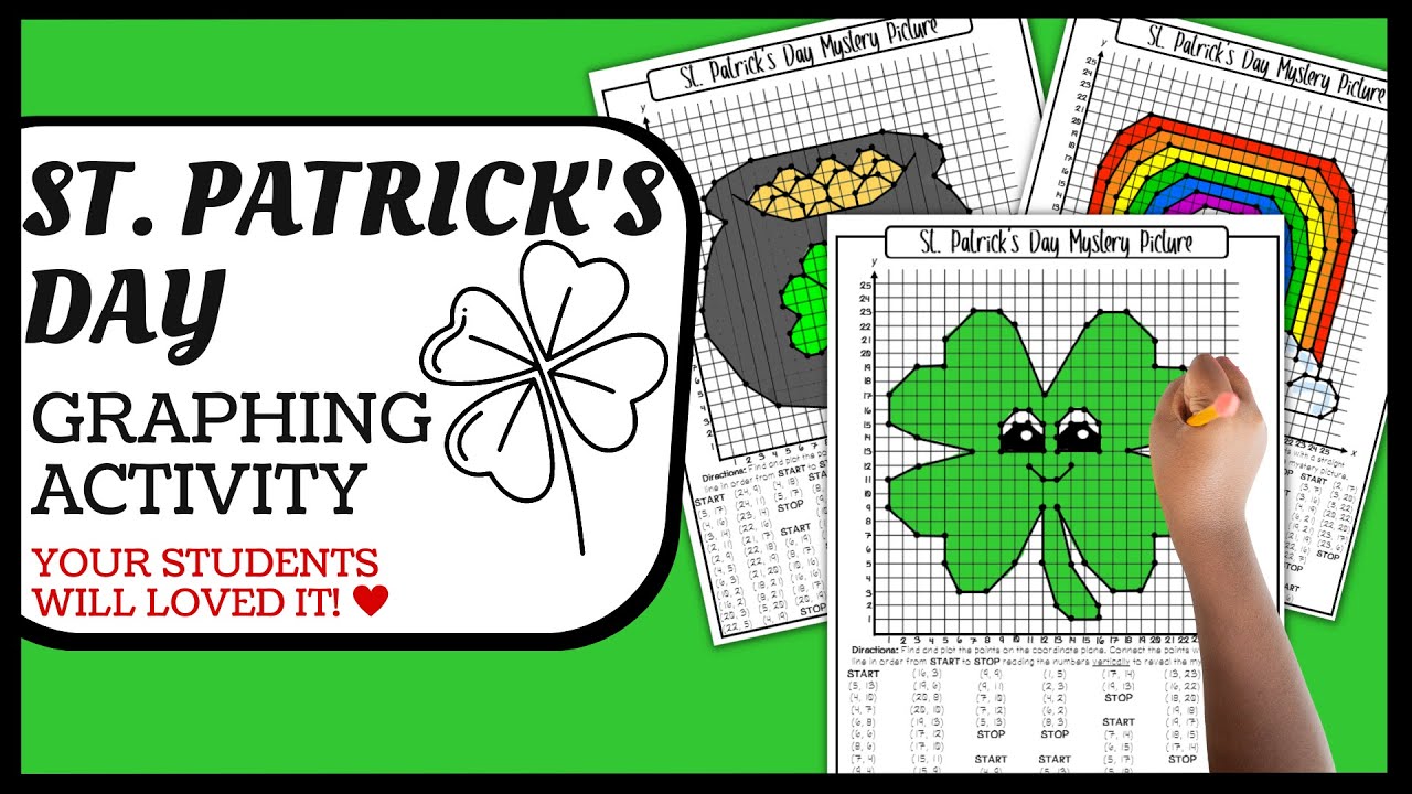 St. Patrick's Day Math Activity Coordinate Graphing Mystery Picture (4 ...
