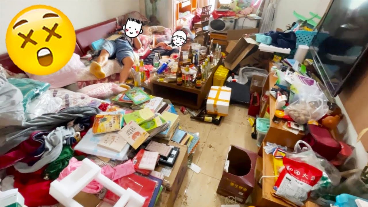 😲Wow, The Room Is Full Of Garbage After A Friend’S Party, It’S So Messy ...