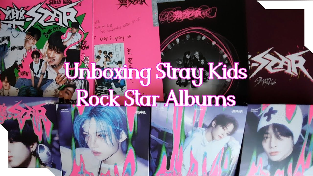 Unboxing Stray Kids Rock Star Albums (Photobooks, Compact Versions ...