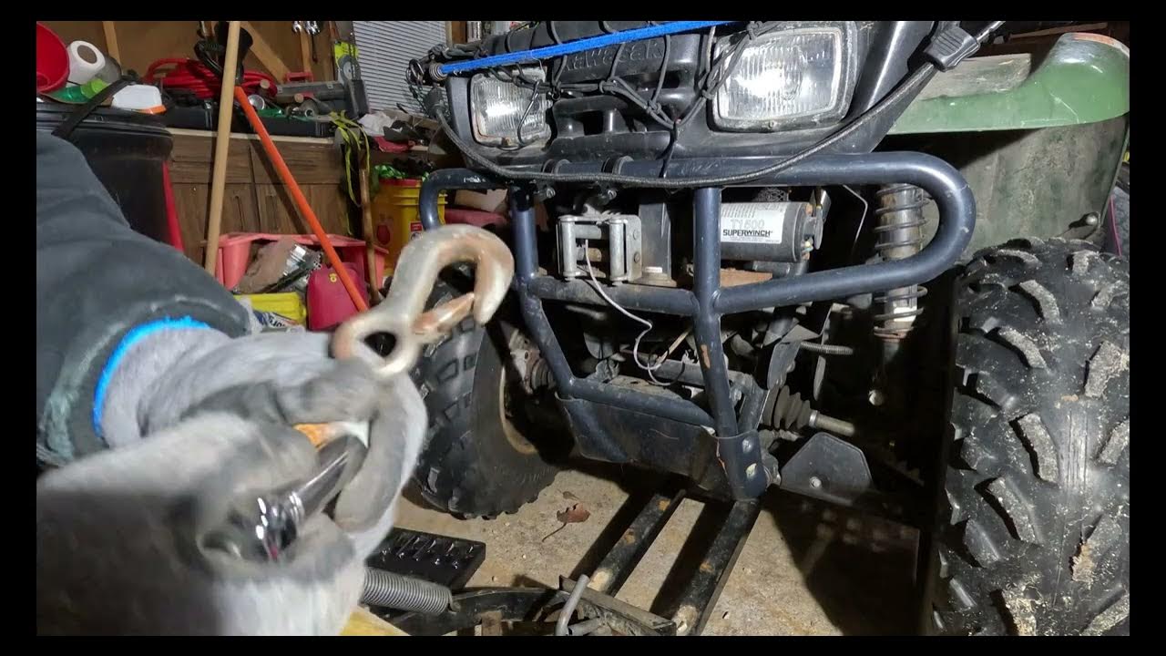 Repairing winch cable for my ATV Plow - YouTube