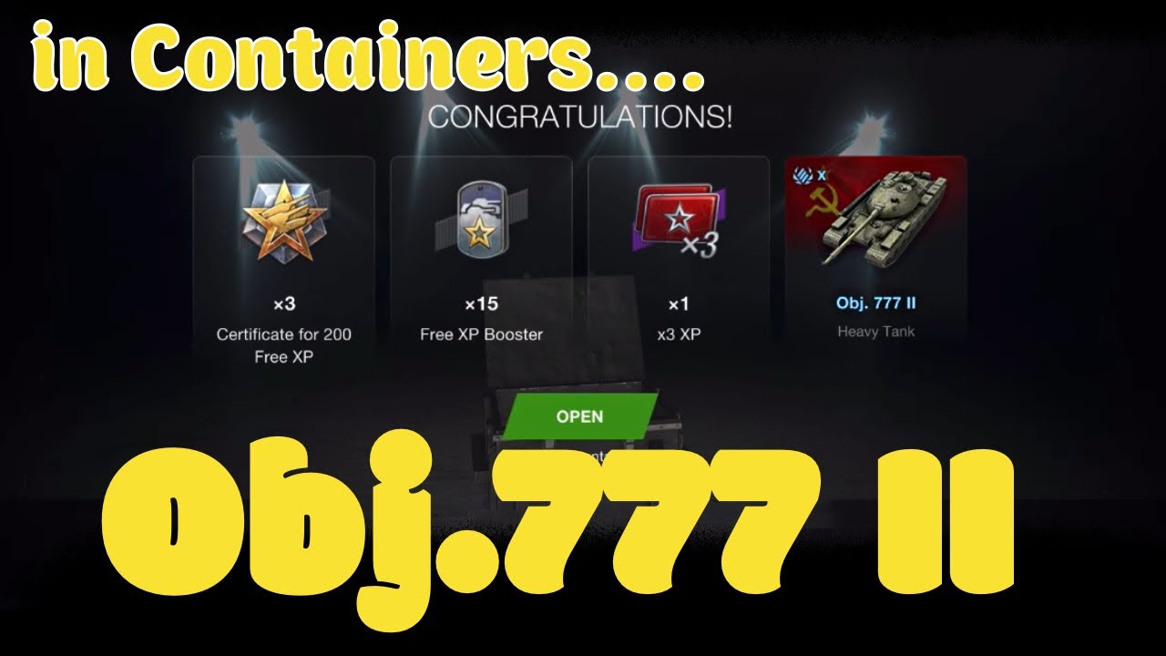 OBJECT 777 II in containers | WoT Blitz - YouTube
