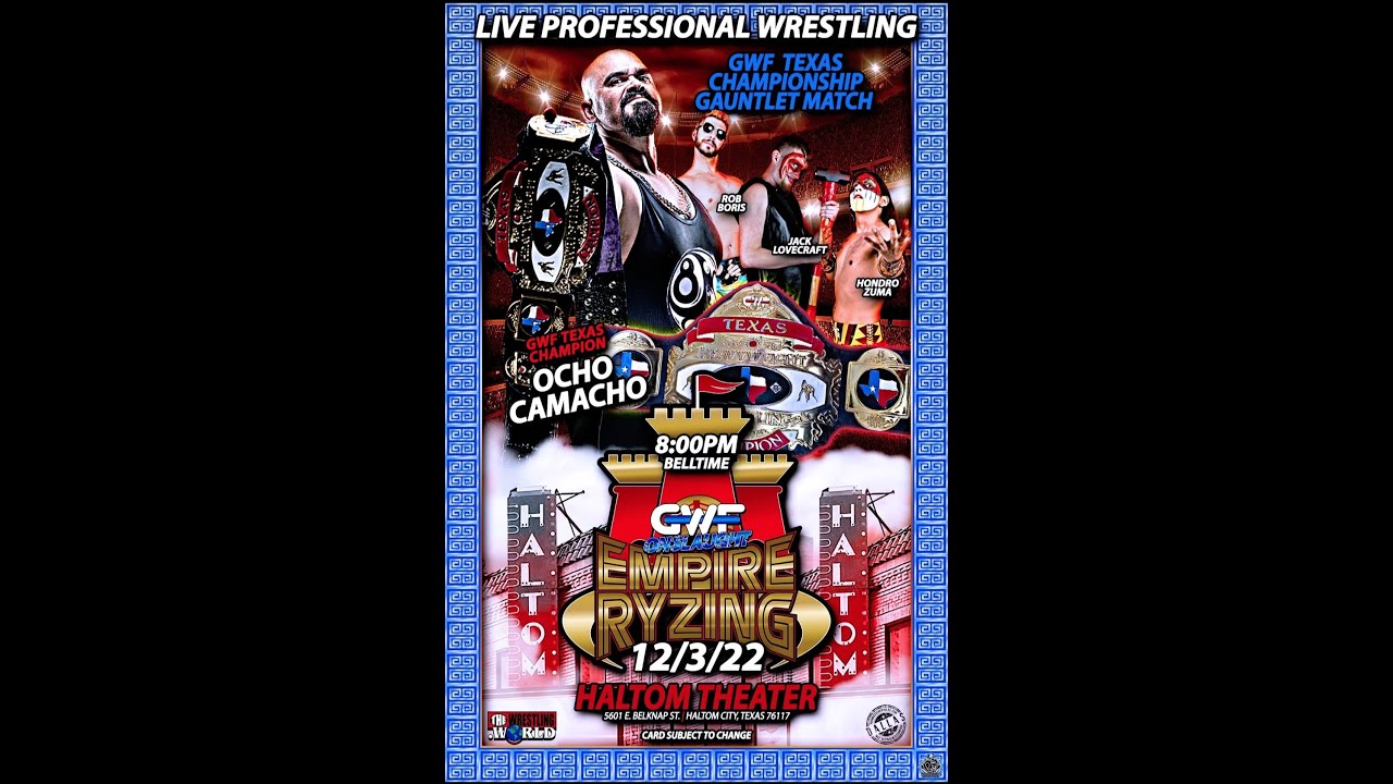 GWF Empire Ryzing Fan Cam Footage: Texas Title Gauntlet Ocho Camacho vs ...