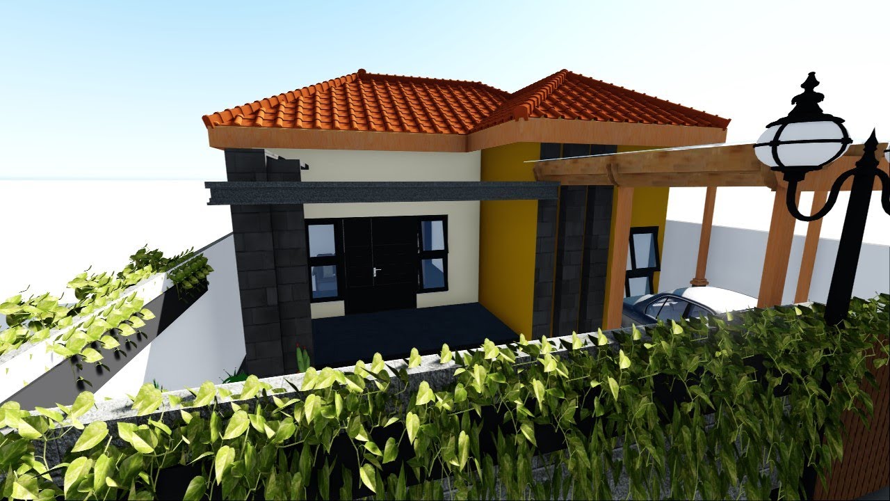 Desain rumah minimalis, Atap Limasan 🏠 II Animasi Desain rumah , Luas ...