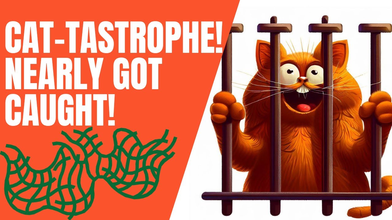 Curious orange cat got caught in a net - YouTube