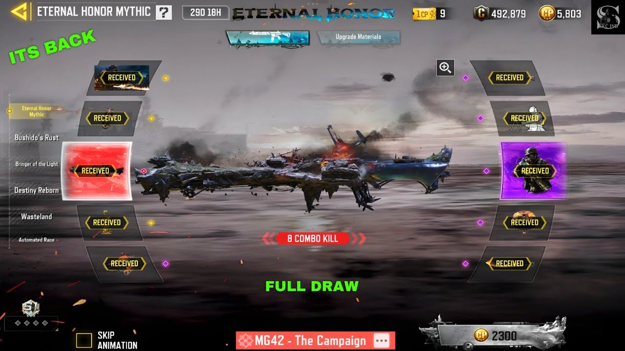 Mythic MG42 The Campaign is Back CODM | Eternal Honor Mythic Full Draw ...