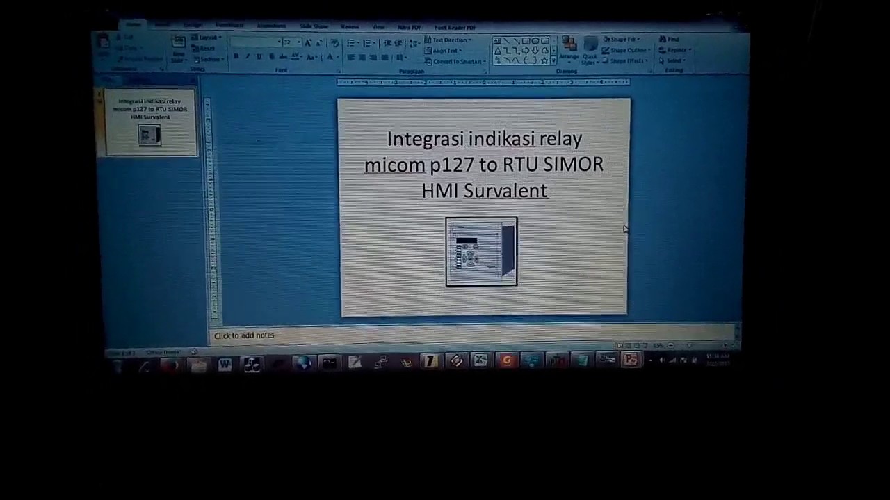 Integrasi indikasi relay micom P127 to RTU SIMOR with hmi survalent ...